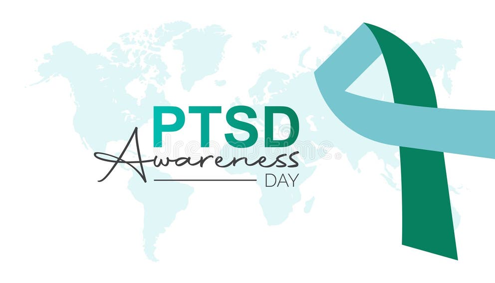 June is National PTSD Awareness Day. Stock Illustration - Illustration ...