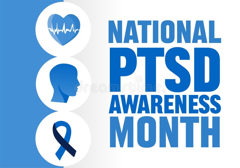 National PTSD Awareness Month for People with PTSD Stock Vector ...