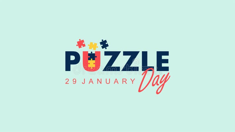 National Puzzle Day Banner Template Vector Stock Stock Vector ...