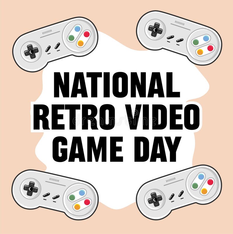National Retro Video Game Day with Retro Gam Stock Vector ...