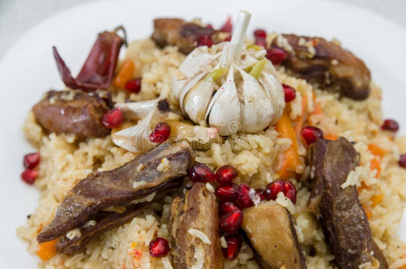 National Rice Pilaw with Lamb Stock Image - Image of rice, products ...