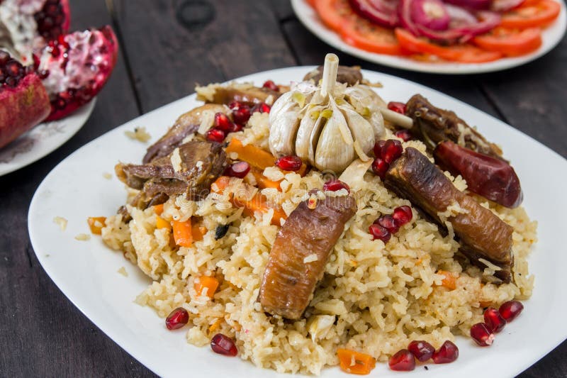 National Rice Pilaw with Lamb Stock Photo - Image of basmati, beef ...