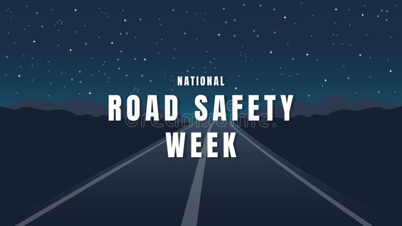 National Road Safety Week Poster Flat Vector Illustration Stock ...