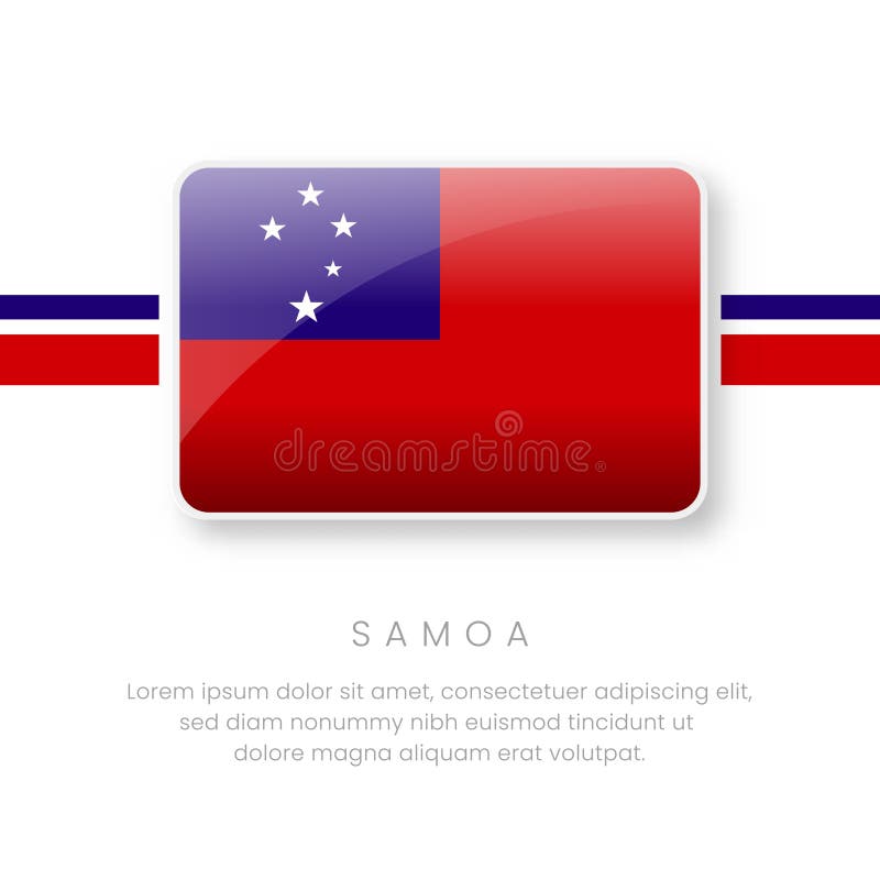 National Samoa Flag.Vector Samoa Button Flag Stock Illustration ...