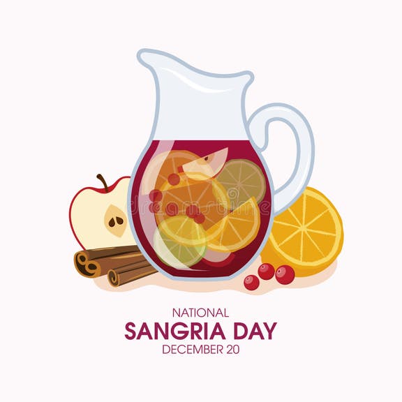 National Sangria Day Vector Stock Vector - Illustration of citrus ...