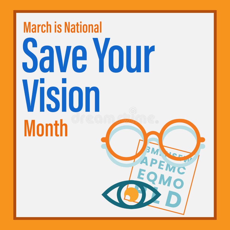 National Save Your Sight Month Campaign Banner Stock Vector ...