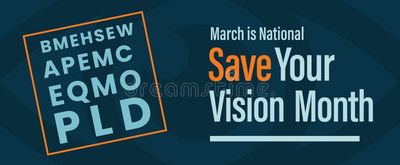 National Save Your Sight Month Campaign Banner Stock Vector ...