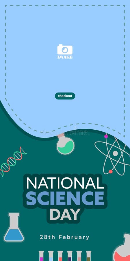 National Science Day. Banner Design with Abstract Element for Greeting ...