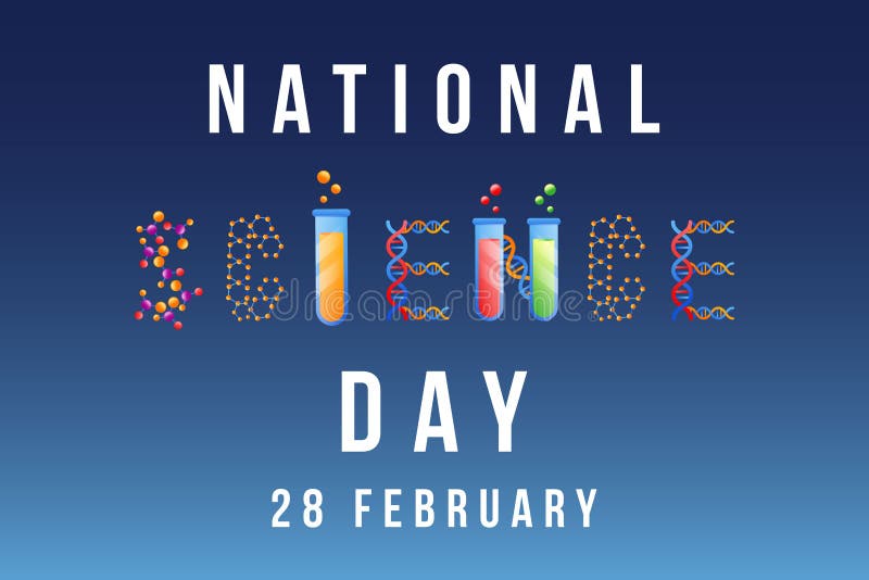 National Science Day Creative Design with Science Written from Sequence ...