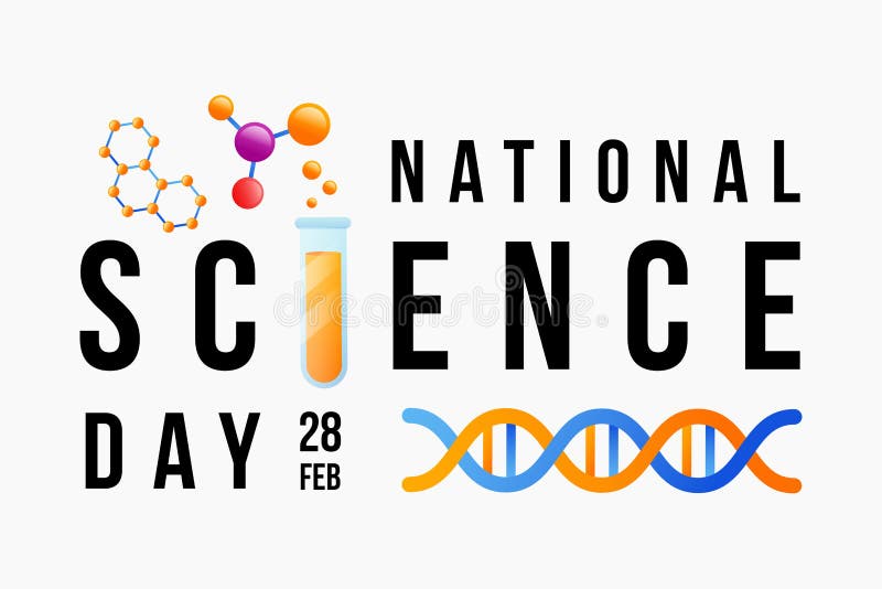 National Science Day Simple Design Illustration Vector Stock Vector ...