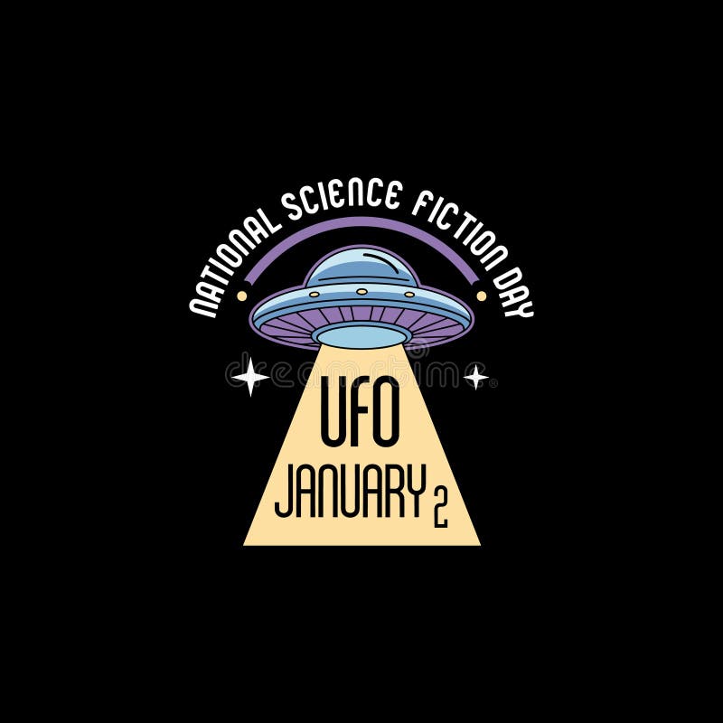 National Science Fiction Day Poster Design Illustration. Stock ...