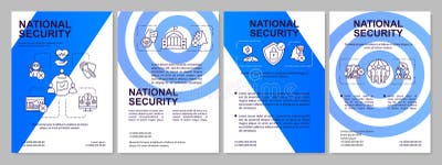 National Security Program Blue Brochure Template Stock Vector ...