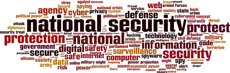 National Security Word Cloud Stock Vector - Illustration of privacy ...