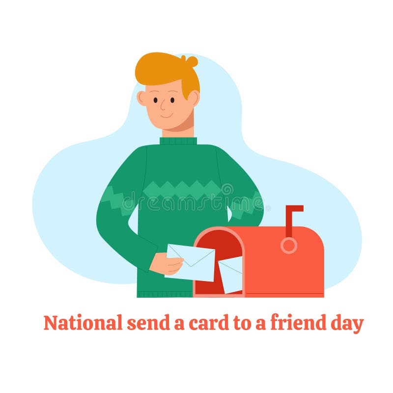 National Send a Card To a Friend Day. Banner. Vector Stock Vector ...