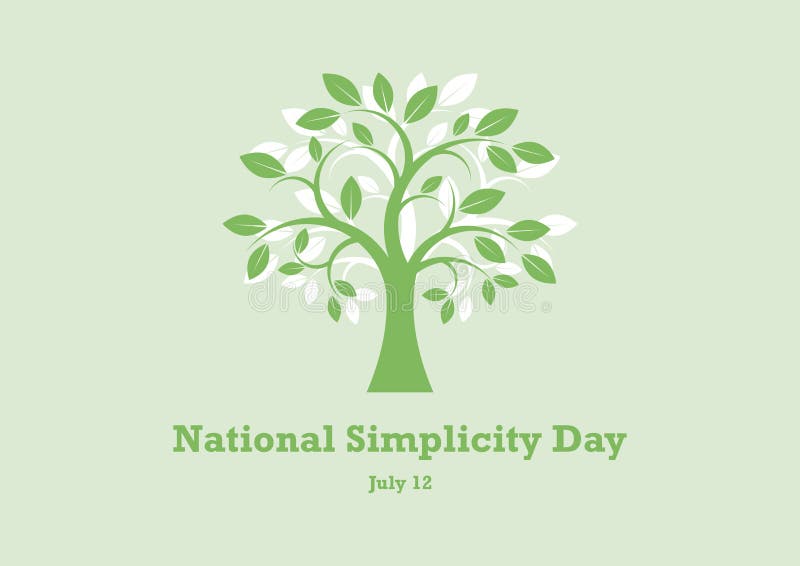 National Simplicity Day Vector Stock Vector - Illustration of deciduous ...