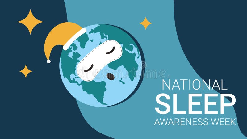 National Sleep Awareness Week Banner. Vector Illustration Stock Vector ...