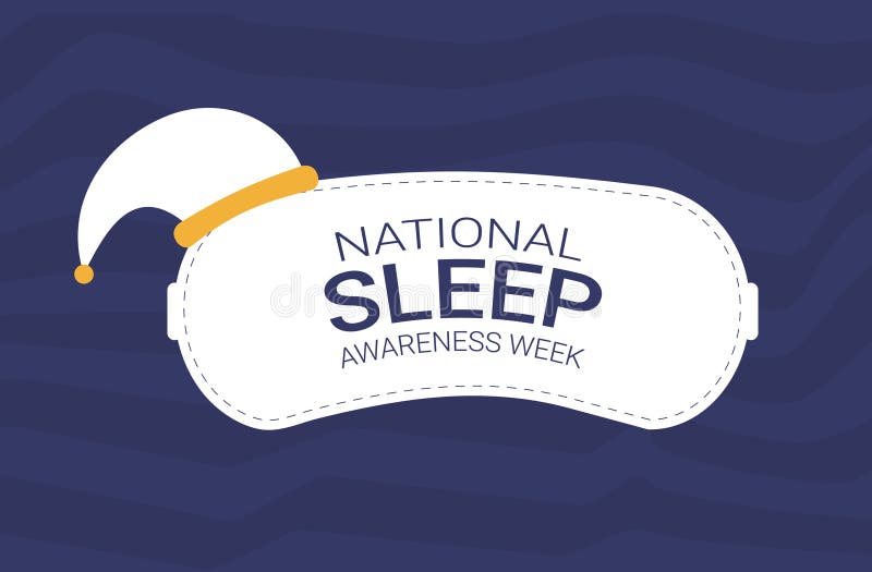 National Sleep Awareness Week. Sleeping Mask with Text Card Poster ...