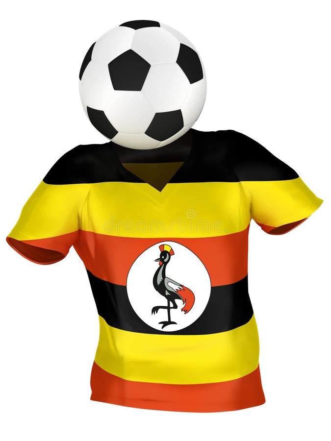 National Soccer Team of Uganda Stock Illustration - Illustration of ...