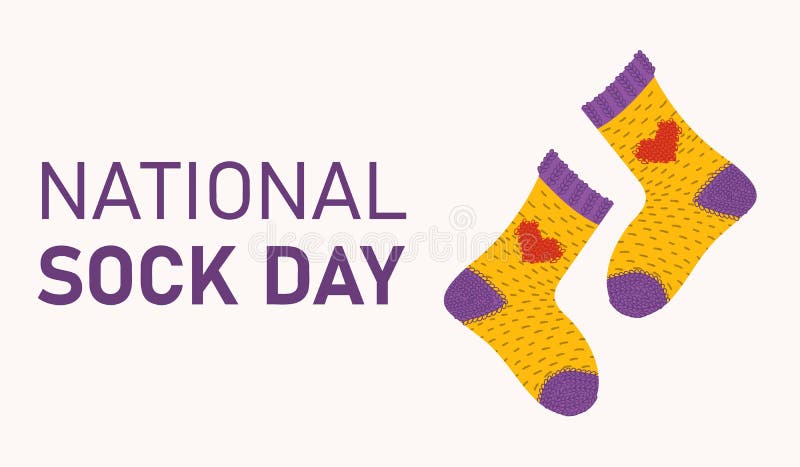 National Sock Day, Idea for Horizontal Poster, Banner, Flyer or Placard ...