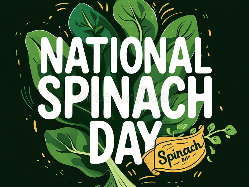 National Spinach Day stock illustration. Illustration of icon - 367474290