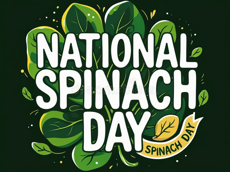 National Spinach Day stock illustration. Illustration of advertising ...