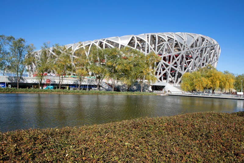 National Stadium in Autumn Beijing Editorial Photography - Image of ...