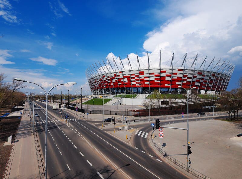 National Stadium in Warsaw, Poland Editorial Photography - Image of ...