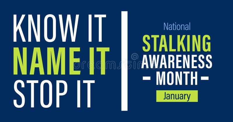 National Stalking Awareness Month. Observed in January. Vector Banner ...