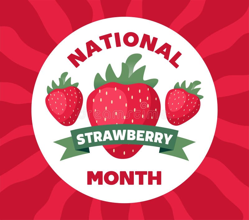 National Strawberry Month with Delicious Strawberries Stock ...