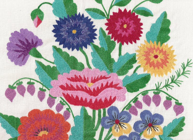 National Style of Embroidery. Stock Illustration - Illustration of ...