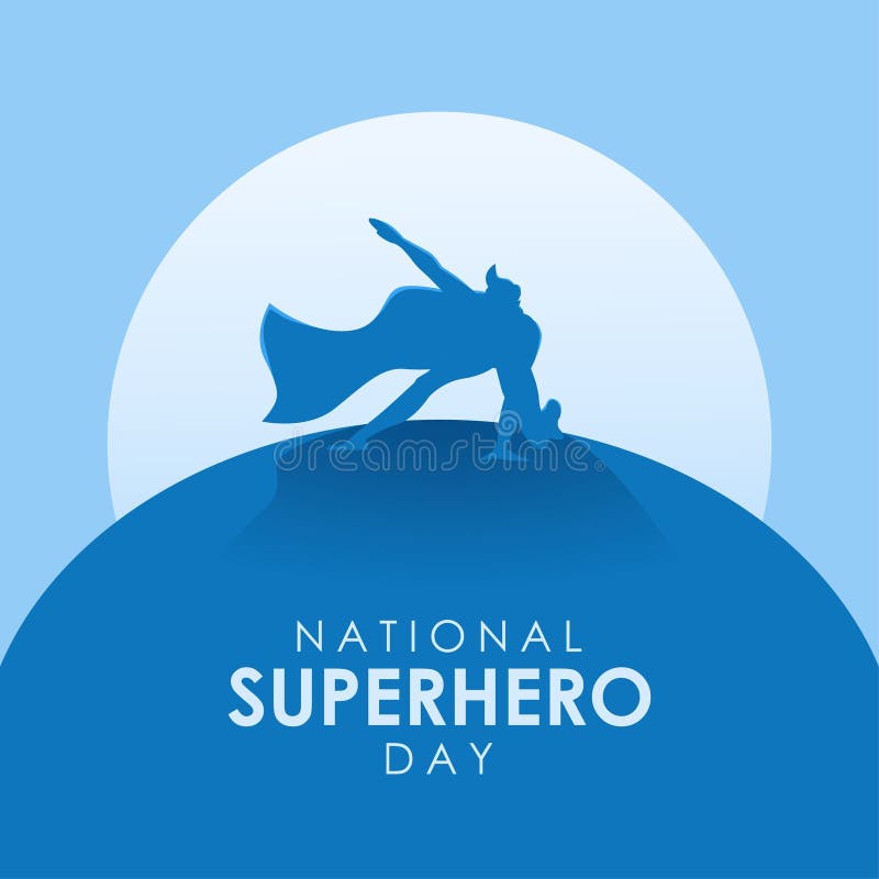 National Superhero Day Poster Template Stock Vector - Illustration of ...