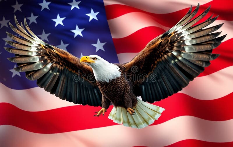 The National Symbol of Courage and Freedom - a Bald Eagle Perched ...