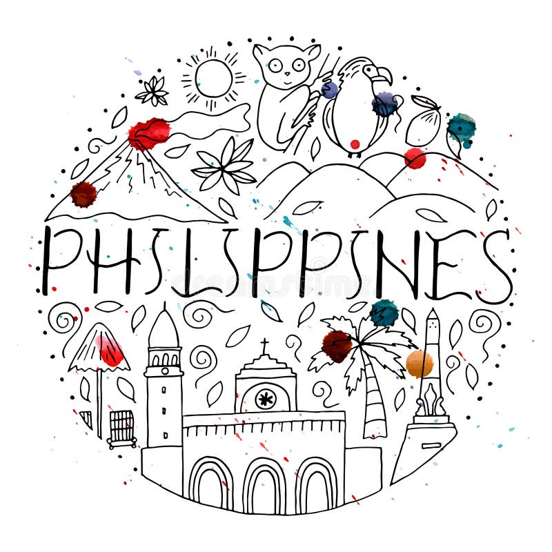National Symbols of Philippines. Stock Illustration - Illustration of ...