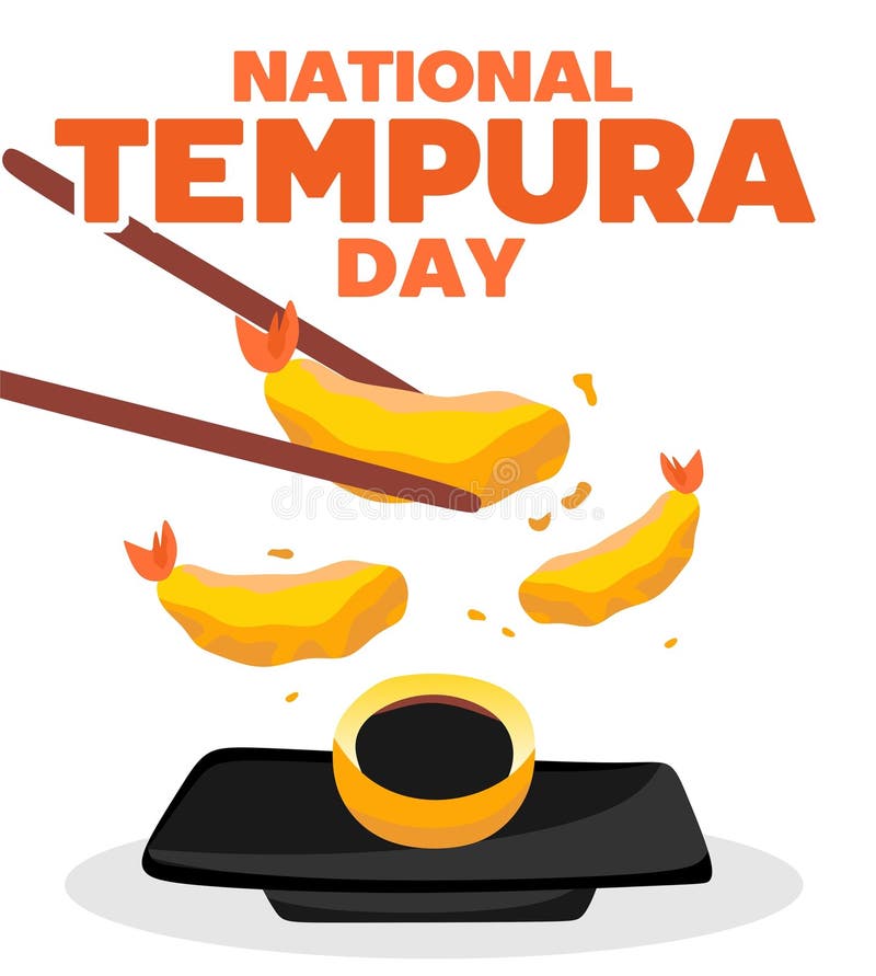 National Tempura Day with Delicious Tempura Stock Vector - Illustration ...