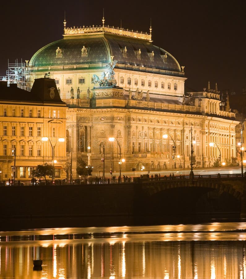 Prague National Opera Theater Stock Photo - Image of national, bohemia ...