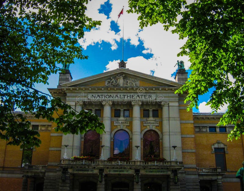 National Theater in Oslo stock photo. Image of awesome - 69654568