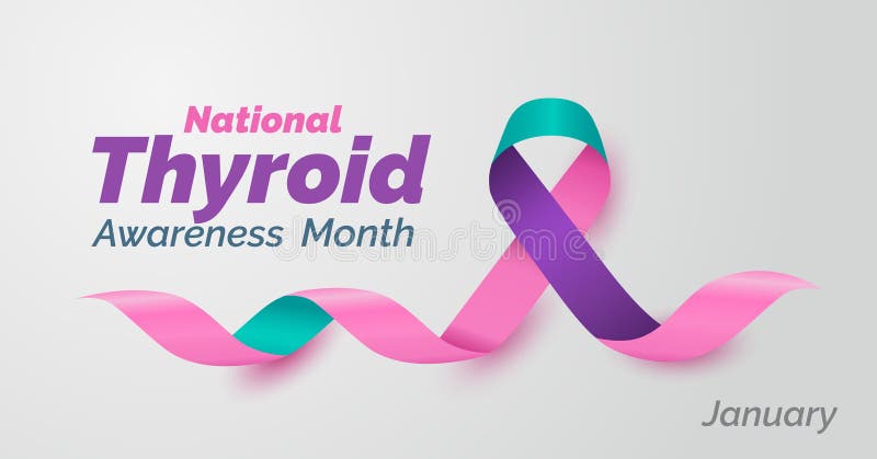 National Thyroid Awareness Month Banner. Observed in the Month of ...