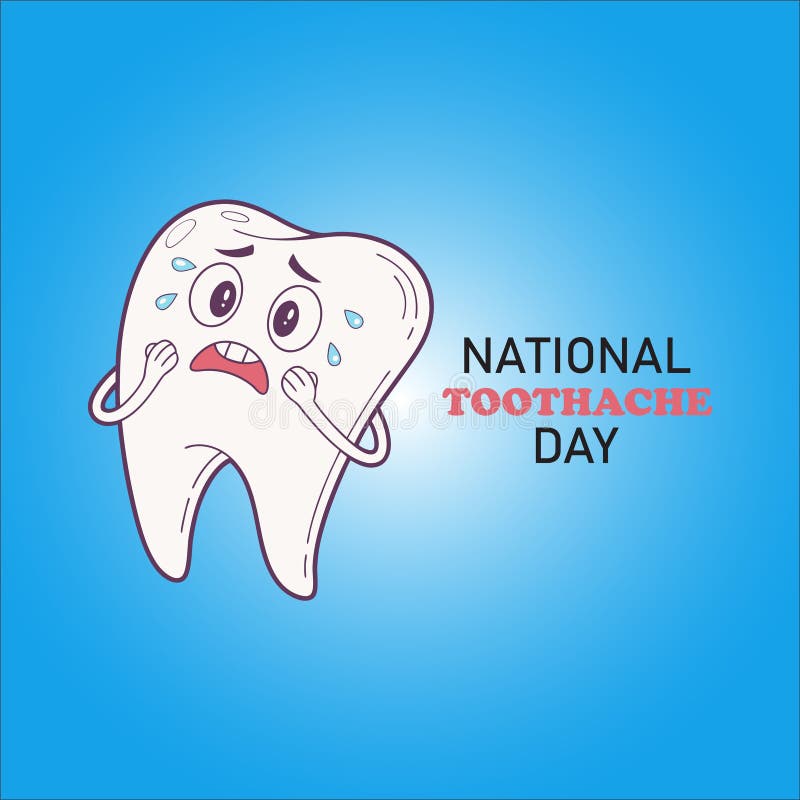 National Toothache Day Poster, Card Stock Vector - Illustration of ...