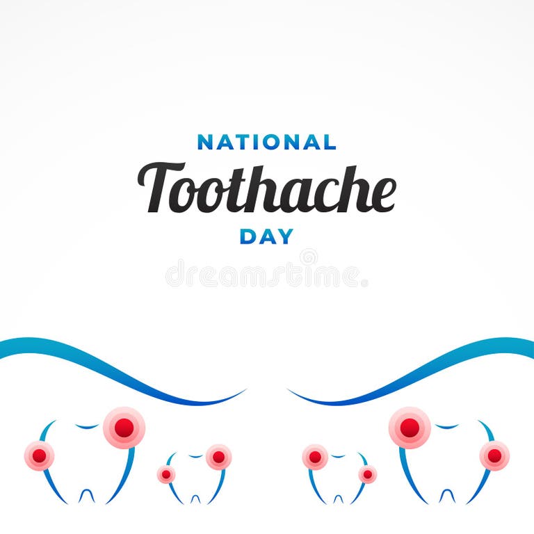 National Toothache Day Vector Design Template Background Stock Vector ...
