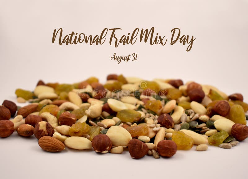 National Trail Mix Day Illustration Stock Image - Image of almonds ...