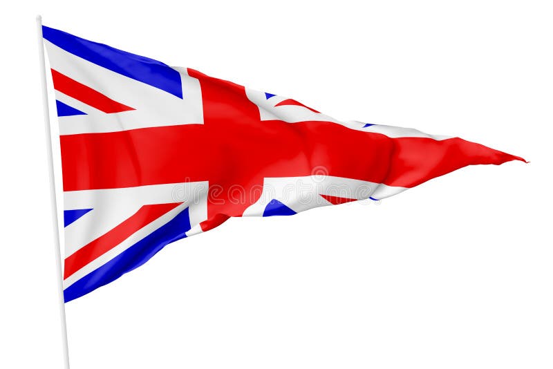 National Triangular Flag of United Kingdom Stock Illustration ...