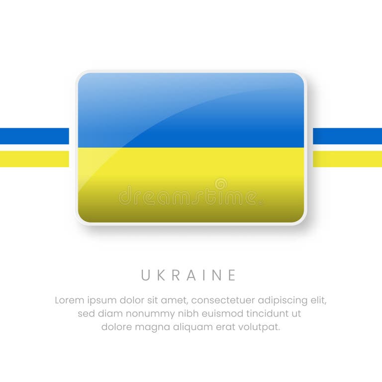 National Ukraine Flag.Vector Ukraine Button Flag Stock Vector ...