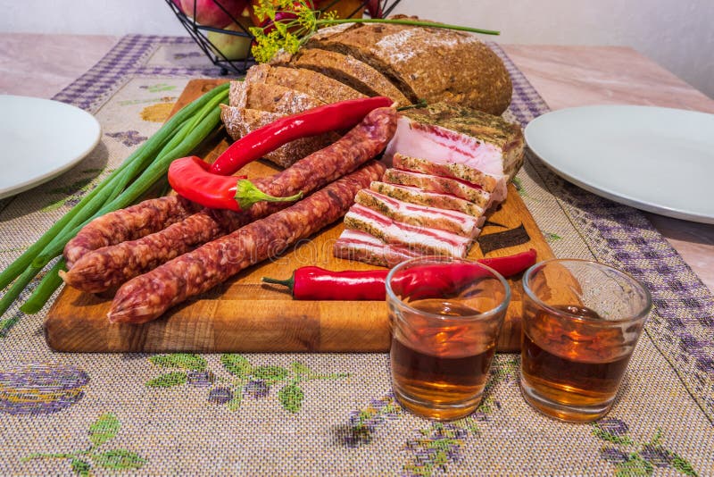 National Ukrainian Food on the Table Stock Image - Image of pork ...