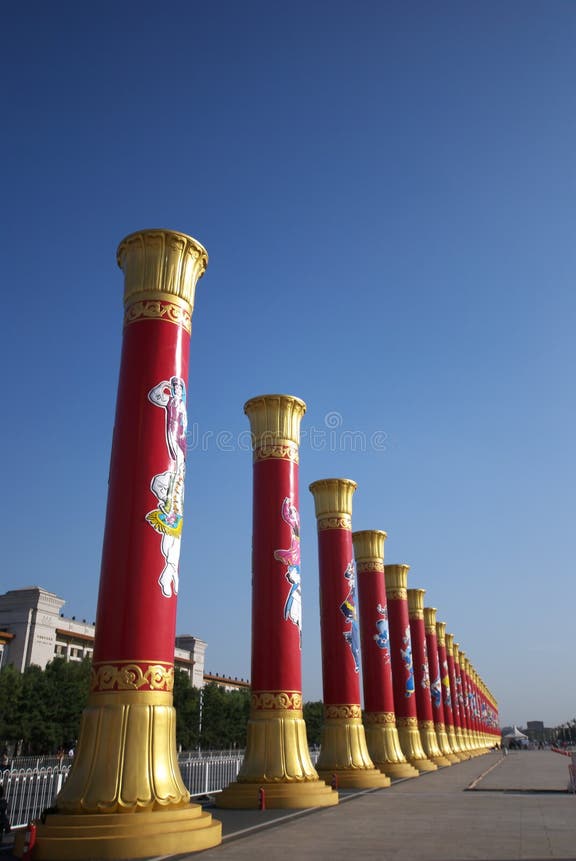 National Unity Pillar in Tian Anmen Square Stock Image - Image of 60th ...