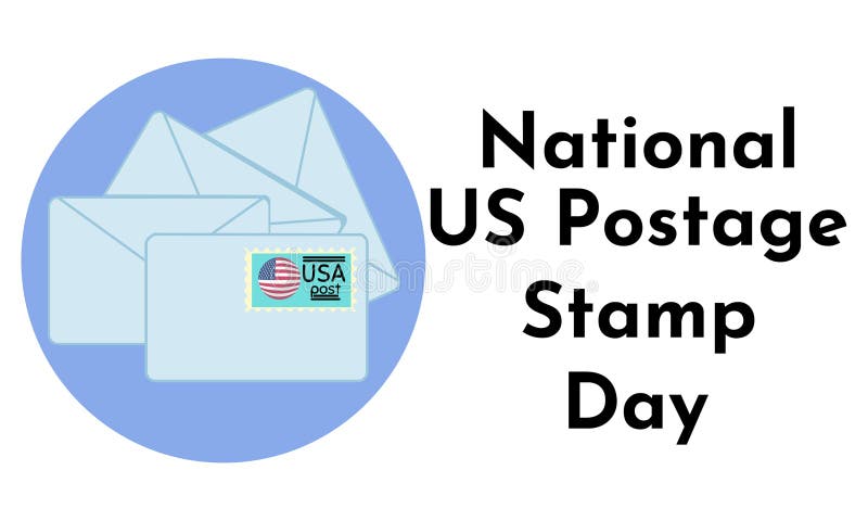 National US Postage Stamp Day, Idea for a Banner or Poster on the Theme ...