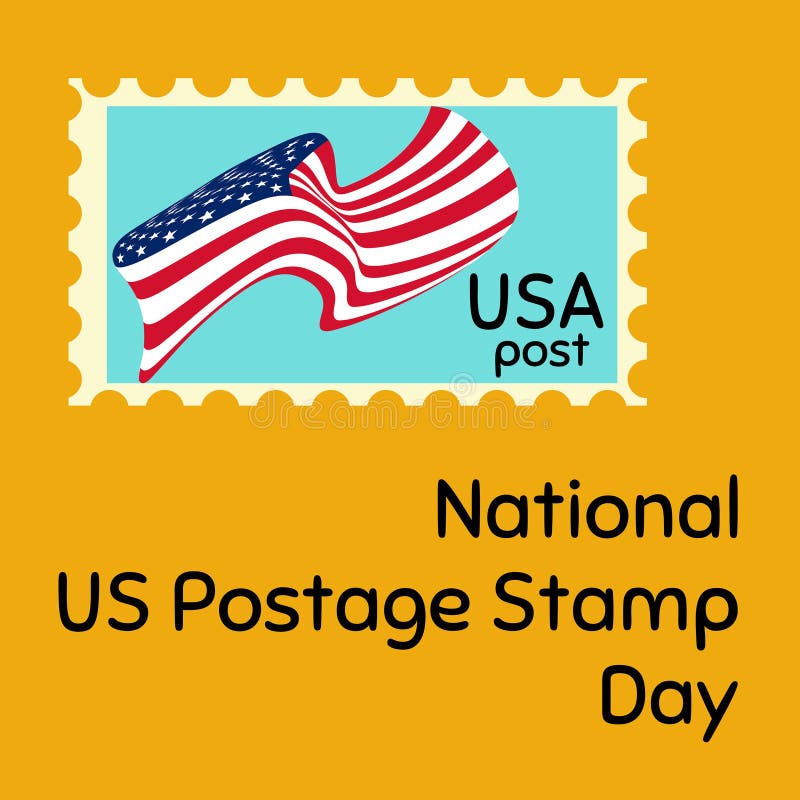 National, US, Postage, Stamp, Day, Simple Square Banner or Poster about ...