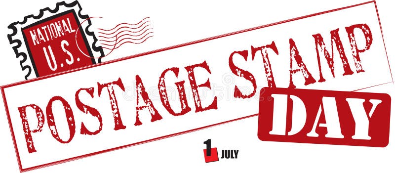 National US Postage Stamp Day Stock Vector - Illustration of canceled ...