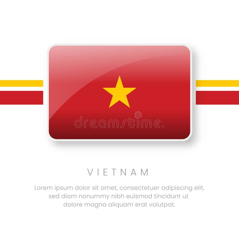 National Vietnam Flag.Vector Vietnam Button Flag Stock Vector ...