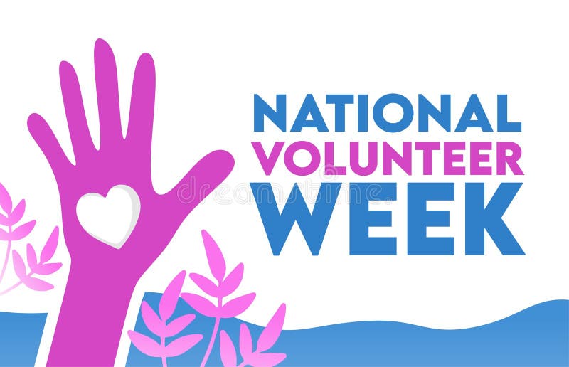 National Volunteer Week for All Volunteers Stock Vector - Illustration ...