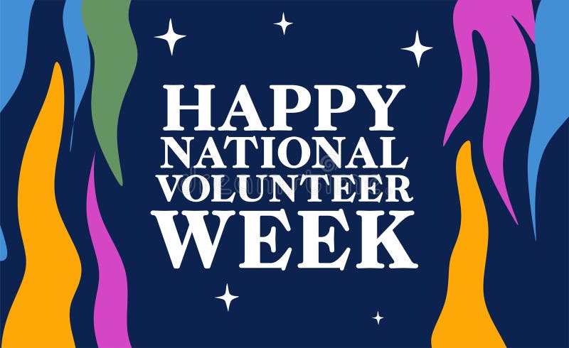 National Volunteer Week for All Volunteers Stock Vector - Illustration ...
